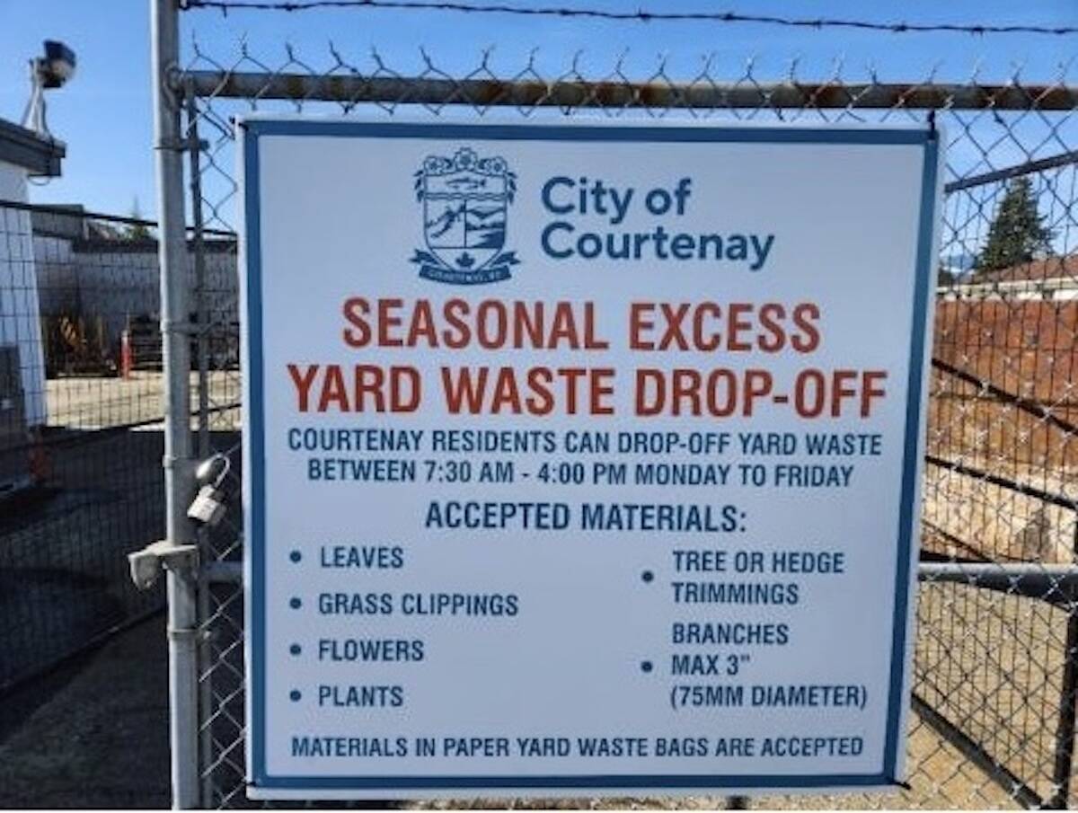 Seasonal yard waste drop-off available for Courtenay residents in ...